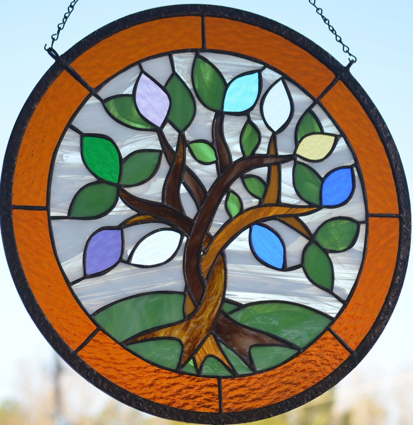 Simple Stained Glass Tree Patterns Original Abstract Tree Landscape