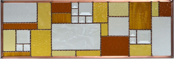 Stained Glass Window Panel in Crisp Fall Colors - Autumn Beauty ...