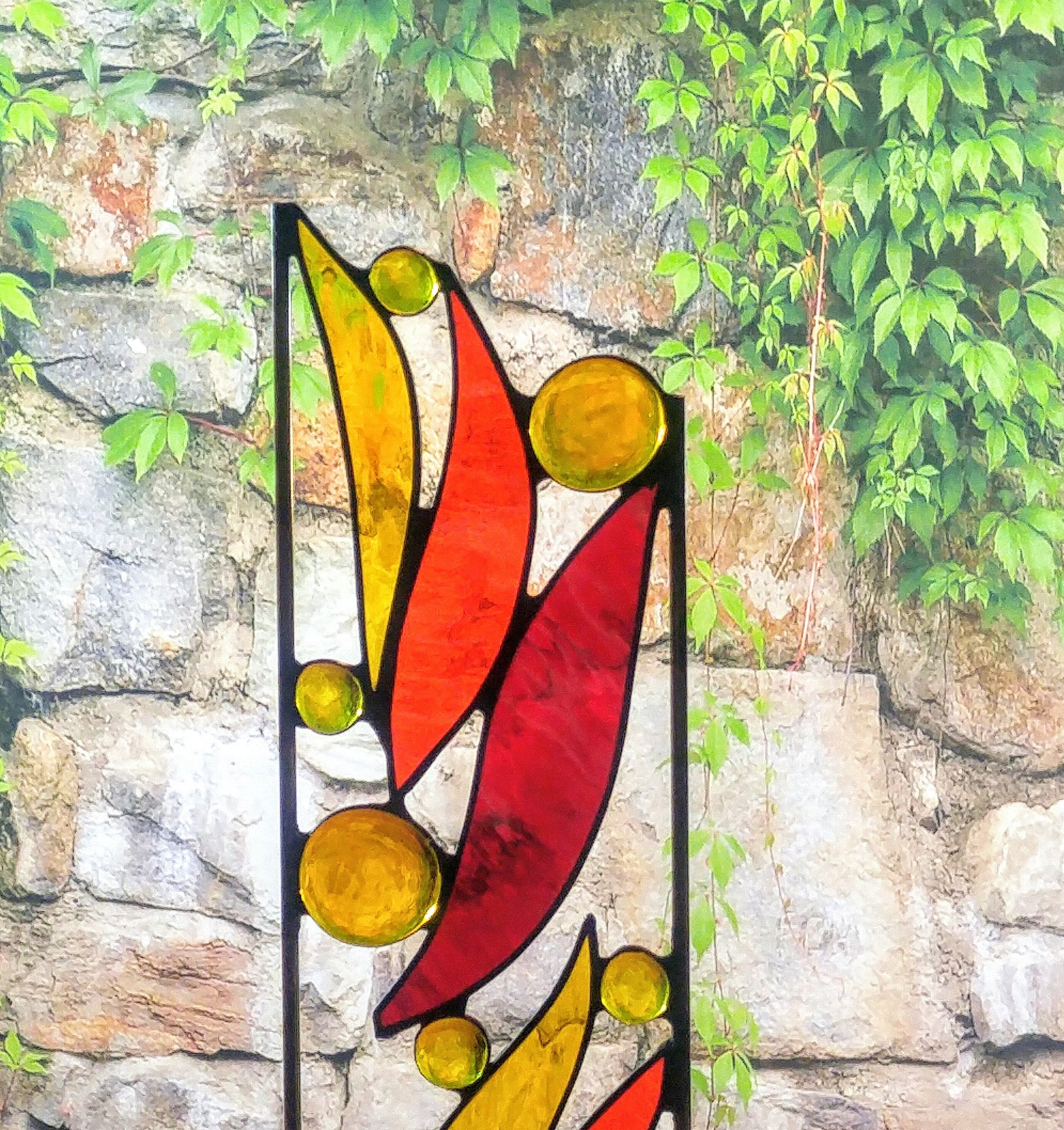 Stained Glass Garden Stake Great Ideas for Garden Lovers. "Solar Flare ...