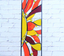 Metal Glass Garden Sculpture. "Sun-drenched" – Windsong Glass Studio